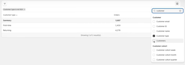New vs. Return Customer Reports in Shopify – Solutions 8
